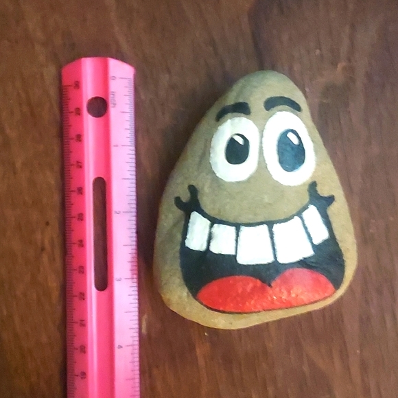 HandMade by CRL | Accents | Hand Painted River Rock Silly Face | Poshmark
